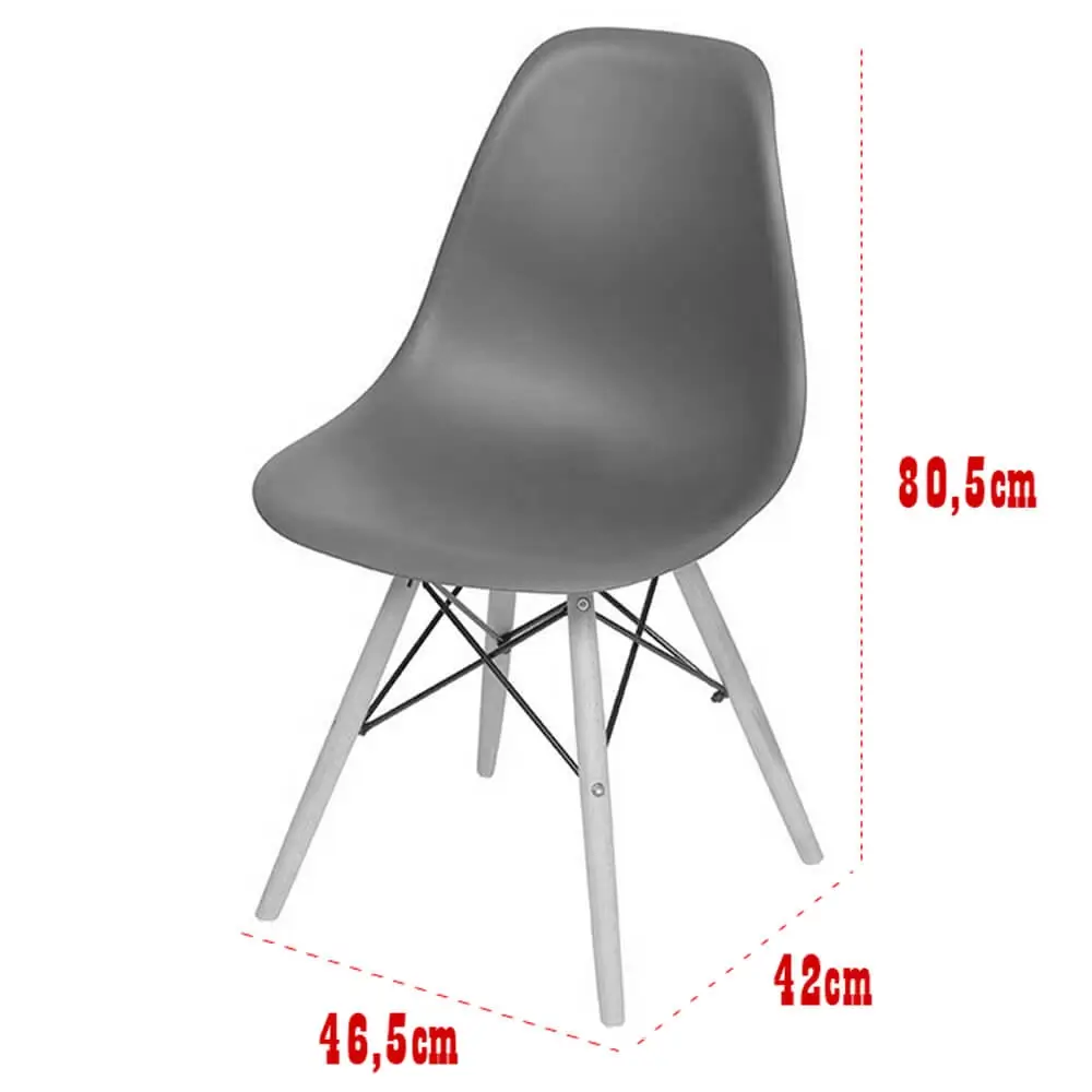 Cadeira Charles 1102 em Polipropileno e Base Madeira Or Design ...