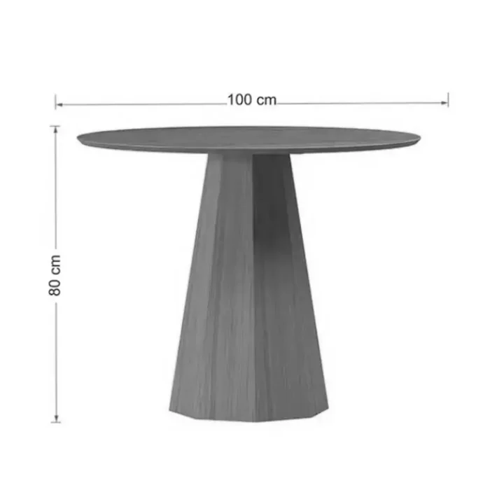 Mesa Isis Sem Vidro Redonda 100cm New Ceval - Castelo dos Móveis