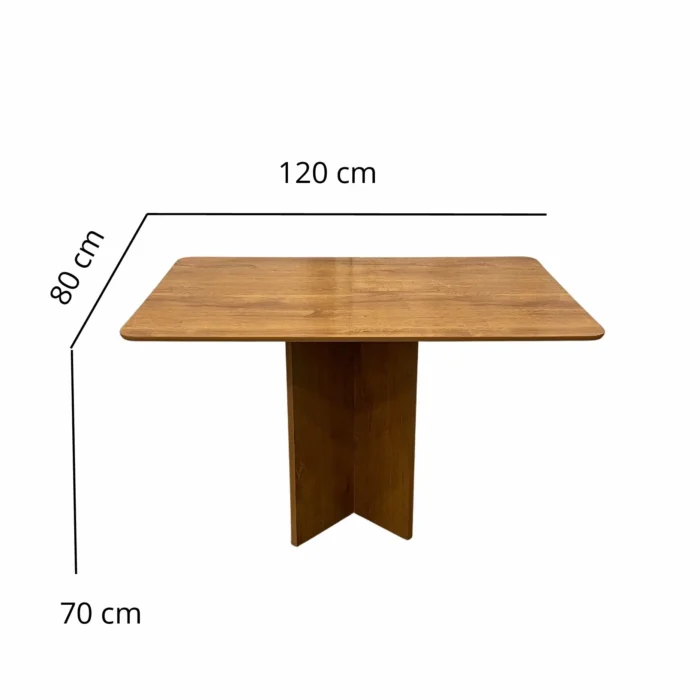 Mesa Salina 120x80cm Sem Vidro Cel Móveis - Castelo dos Móveis