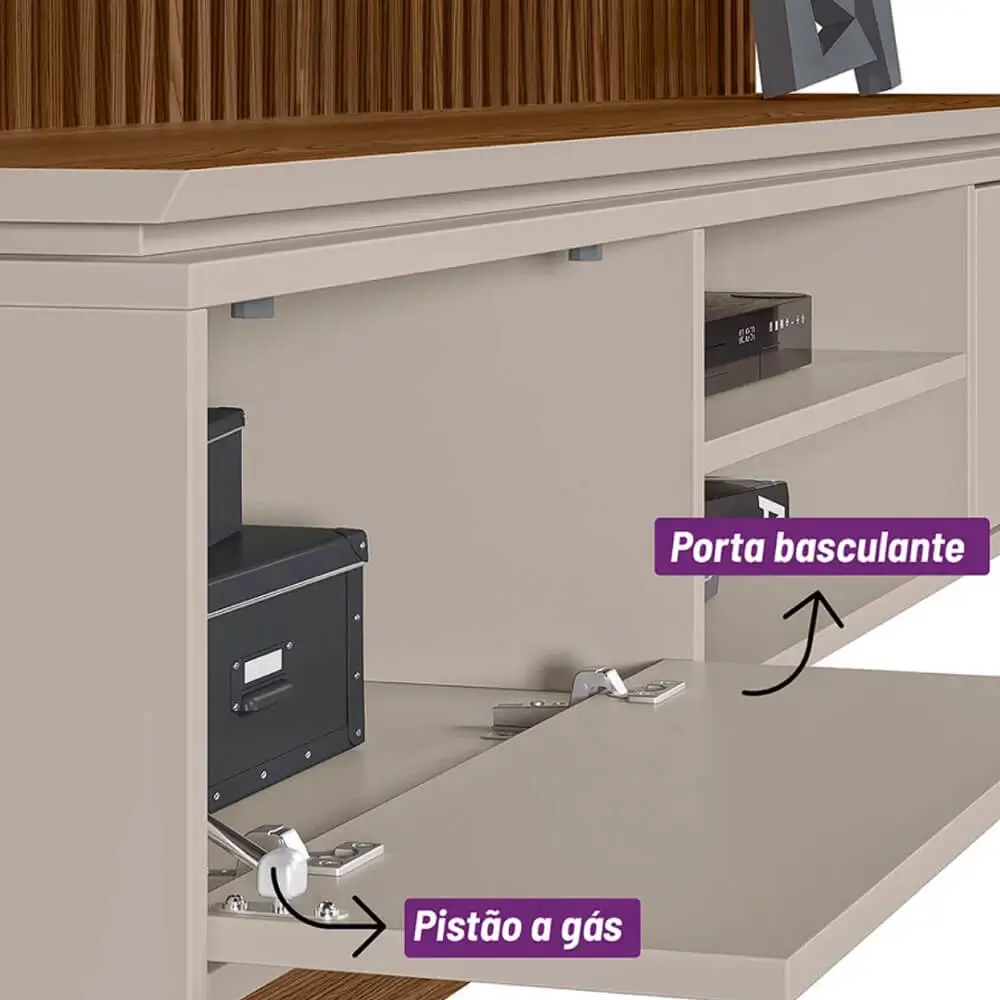 Painel Authentique para Tv Até 75 Polegadas Linea - Castelo dos Móveis