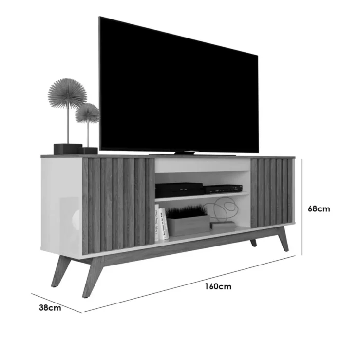 Rack Malibu para Tv Até 60 Polegadas 2 Portas Germai - Castelo dos Móveis